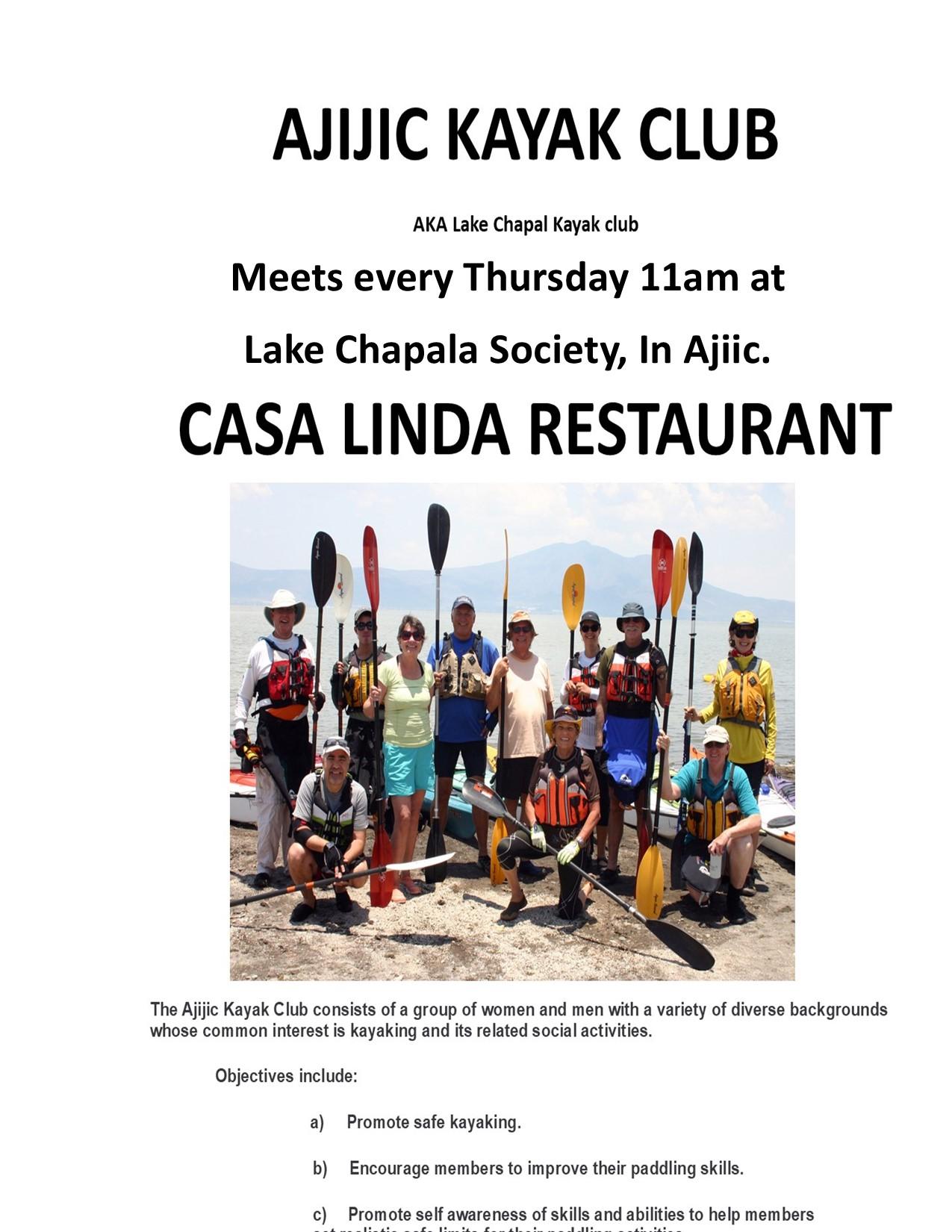 Ajijic Kayak Club meets every Thursday At LCS Casa Linda restaurant 11 ...